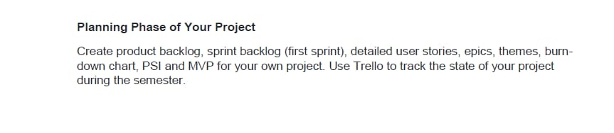 Solved Planning Phase of Your ProjectCreate product backlog, | Chegg.com