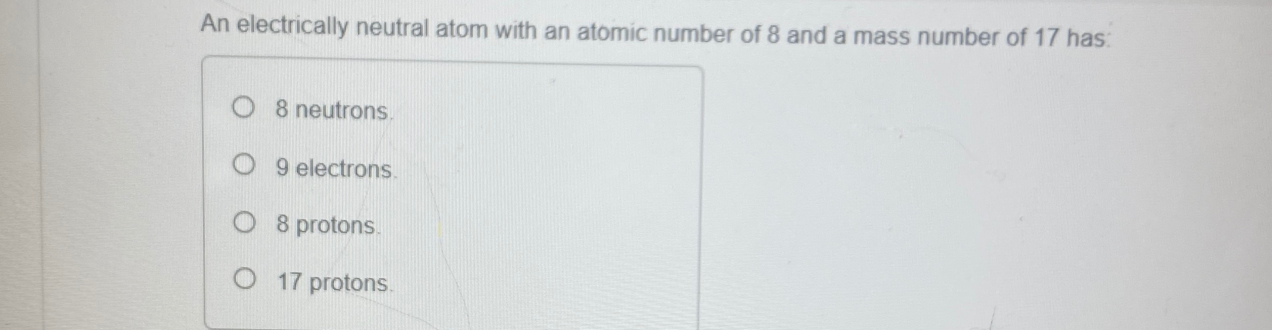 Solved An electrically neutral atom with an atomic number of | Chegg.com