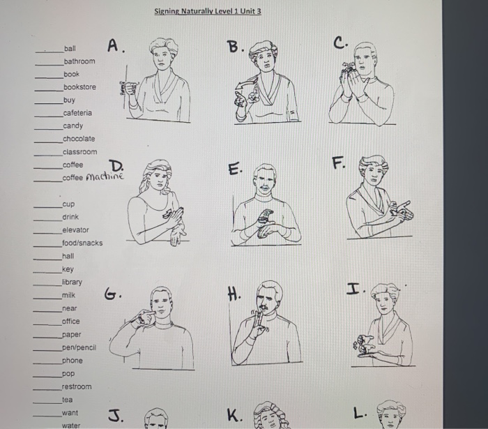 Signing Naturally Level 1 Unit 3 ball bathroom book | Chegg.com