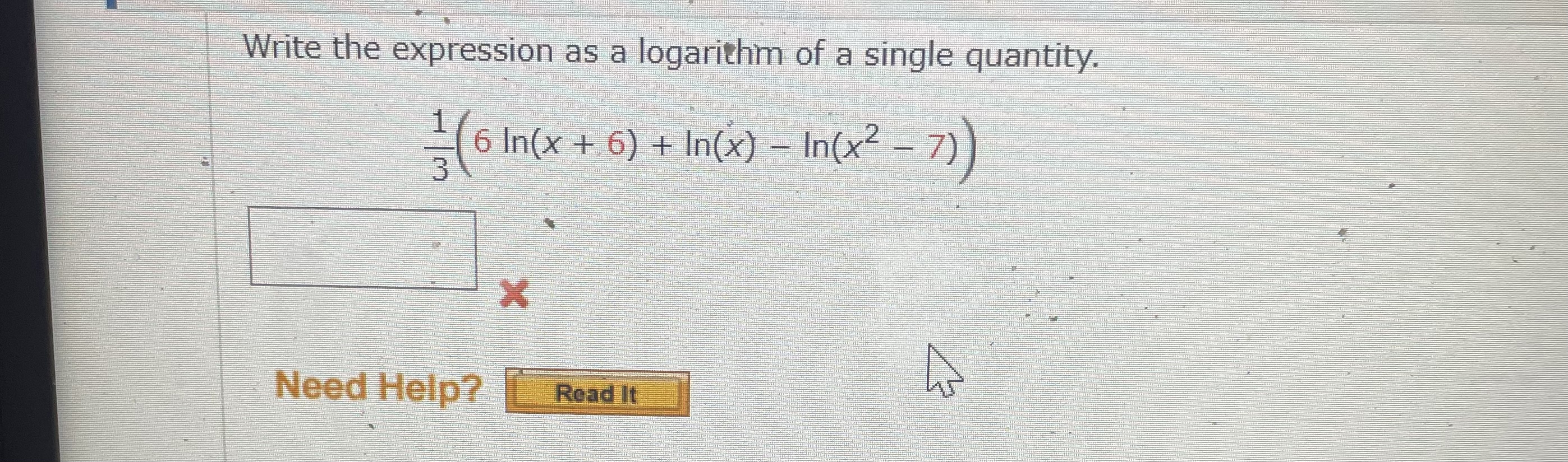 Solved Write the expression as a logarithm of a single | Chegg.com
