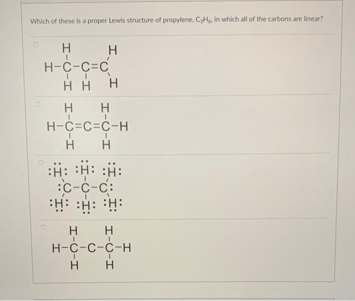 Solved Which of these is a proper Lewis structure of | Chegg.com
