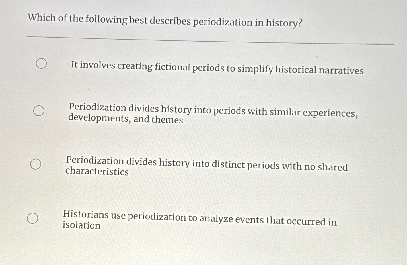 Solved Which of the following best describes periodization | Chegg.com