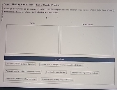 Solved Suppiy; Thinking L.ike a Seller - ﻿Ent of Chapter | Chegg.com