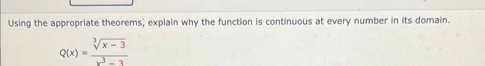 Solved Using the appropriate theorems, explain why the | Chegg.com