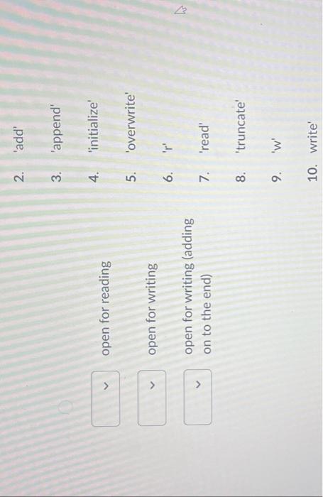 Solved Match the correct file mode with the file mode | Chegg.com