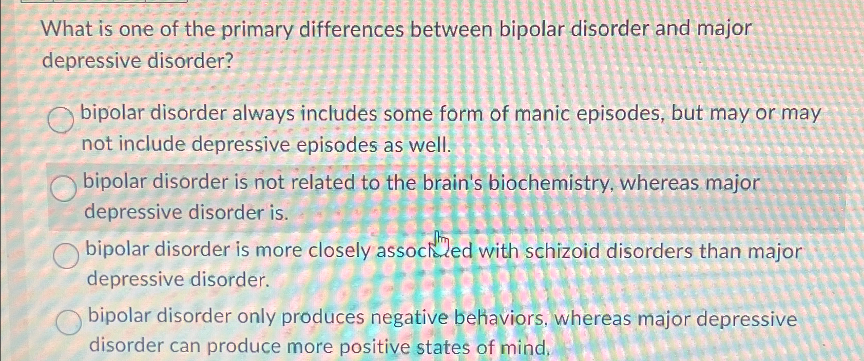 Solved What is one of the primary differences between | Chegg.com