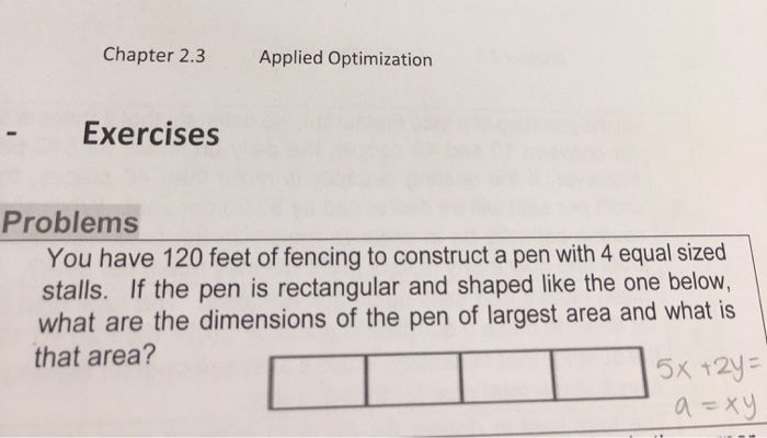 Solved Chapter 2.3 Applied Optimization Exercises Problems | Chegg.com