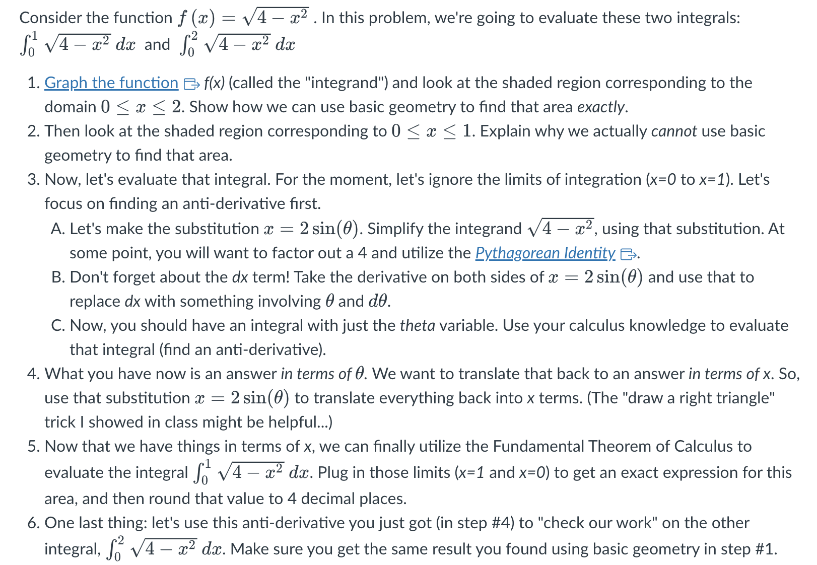 Solved Consider the function f(x)=4-x22. ﻿In this problem, | Chegg.com