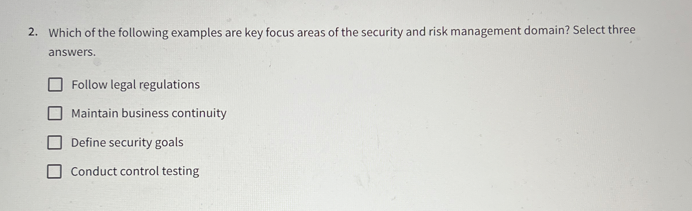 Solved Which of the following examples are key focus areas | Chegg.com