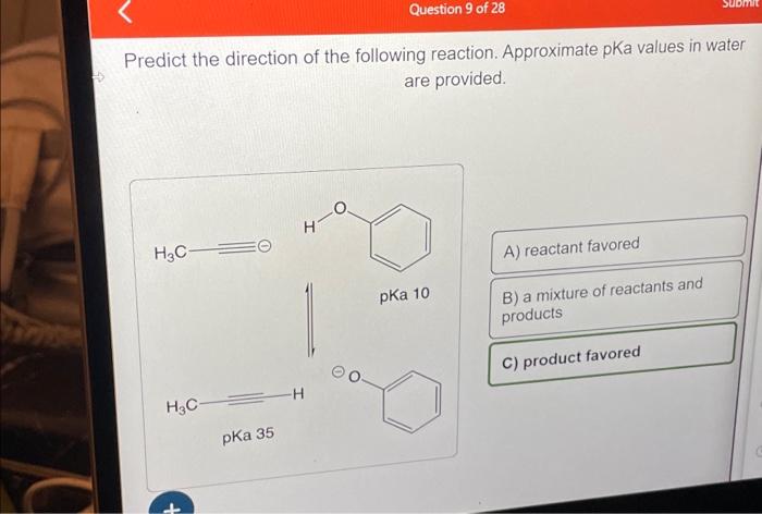 Solved Predict the direction of the following reaction. | Chegg.com