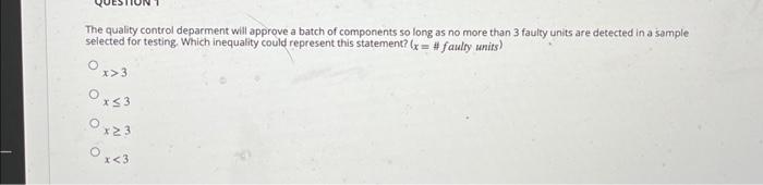 Solved The quality control deparment will approve a batch of | Chegg.com