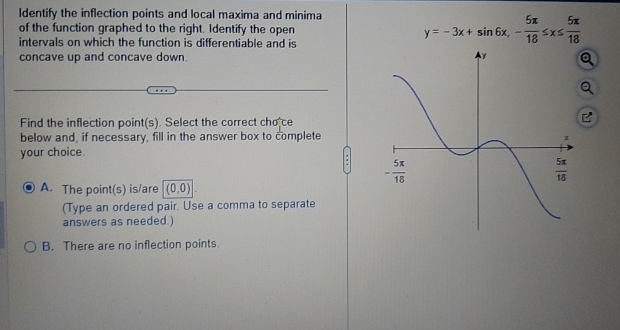 Solved Identify the inflection points and local maxima and | Chegg.com