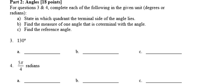Solved Part 2: Angles [18 ﻿points]For questions 3&4, | Chegg.com