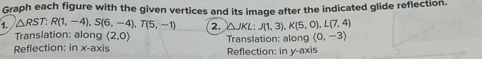 Solved Graph each figure with the given vertices and its | Chegg.com