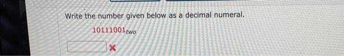 Solved Write the number given below as a decimal numeral. | Chegg.com