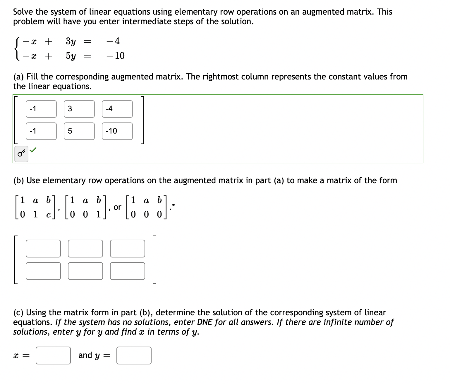 Solved Solve the system of linear equations using elementary | Chegg.com