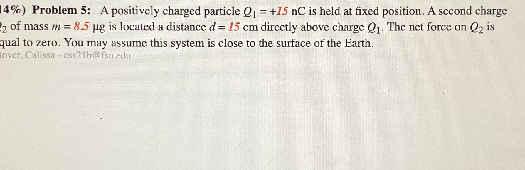 Solved 14%) ﻿Problem 5: A positively charged particle | Chegg.com