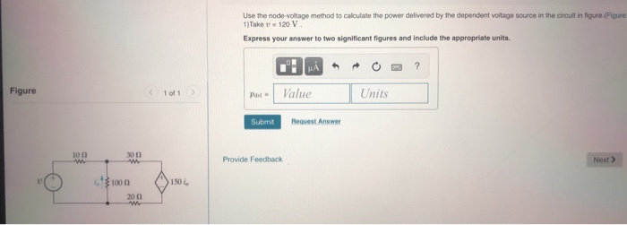 Solved Use the node-voltage method to calculate the power | Chegg.com