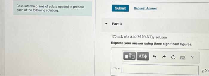 Solved Calculate the grams of solute needed to prepare each | Chegg.com