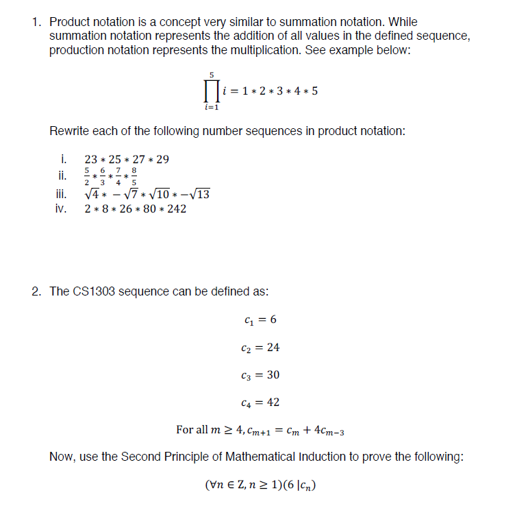 Product Notation Is A Concept Very Similar To