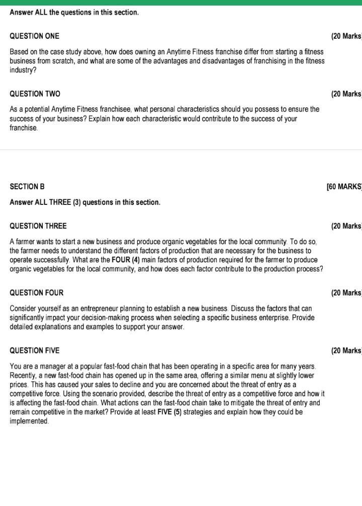 Solved QUESTION ONE (20 Based on the case study above, how | Chegg.com