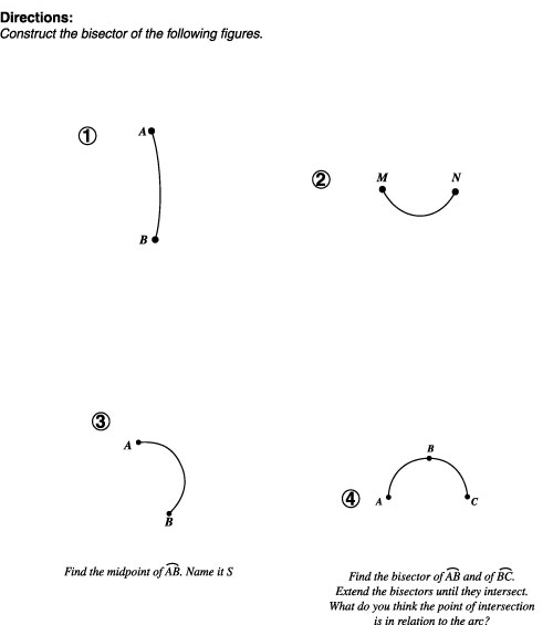 Solved Directions:Construct the bisector of the following | Chegg.com