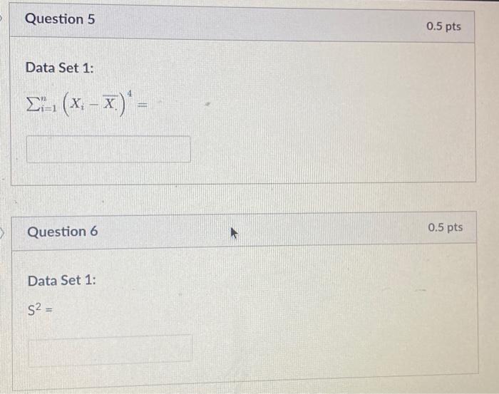 Solved Use the Following Data Set to Answer Questions 1-11. | Chegg.com