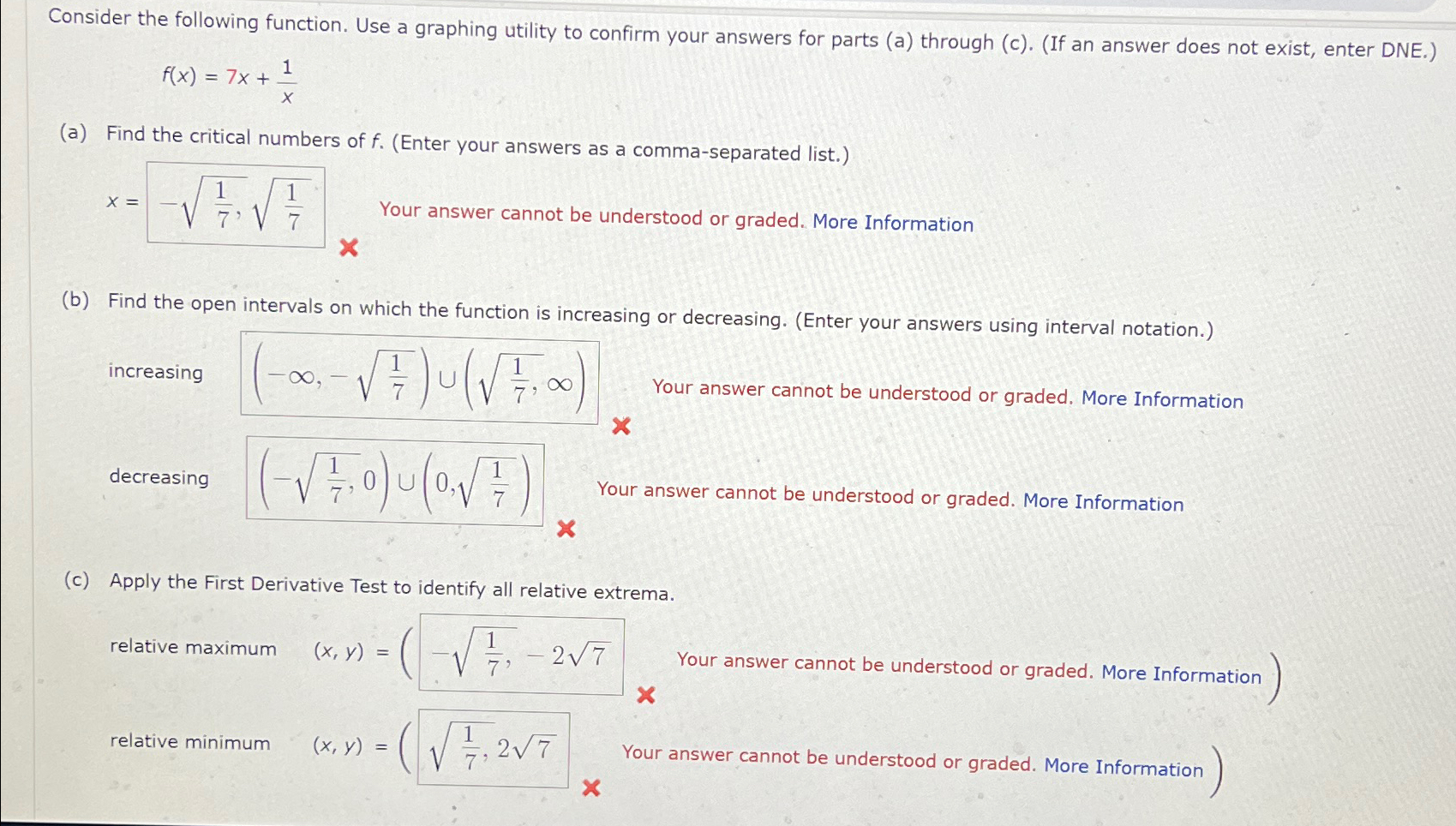 Solved Consider the following function. Use a graphing | Chegg.com