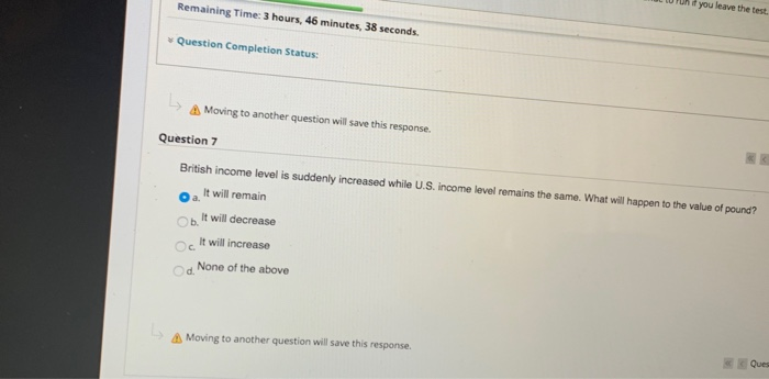 Solved Remaining Time: 3 hours, 46 minutes, 38 seconds | Chegg.com