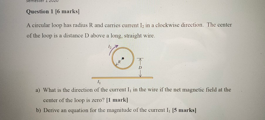 Solved Magnetism A circular loop has radius R and carries | Chegg.com