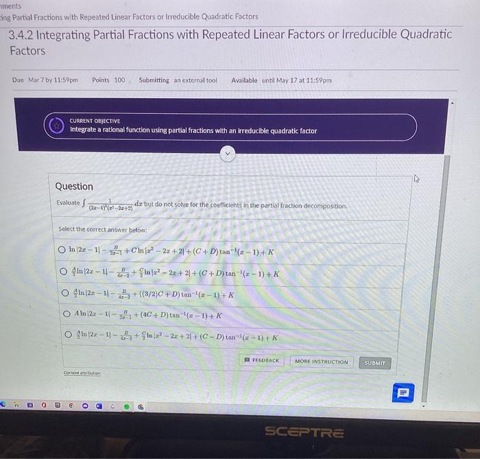 Solved ments sing Partial Fractions with Repeated Linear | Chegg.com