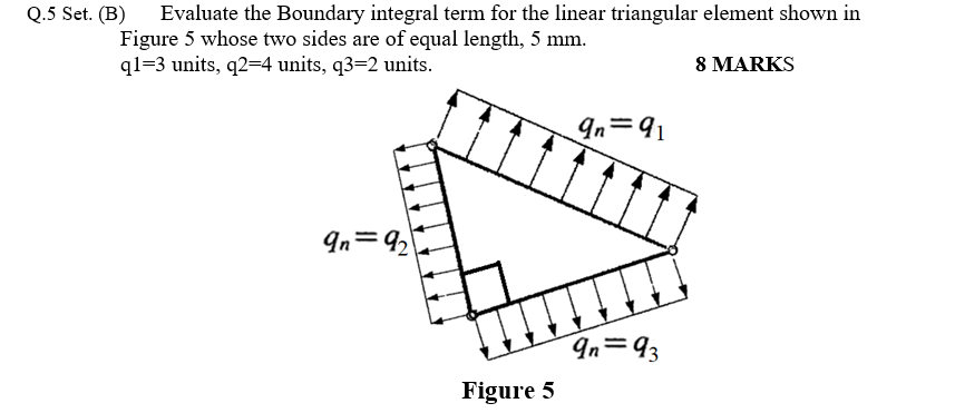 Solved Q. 5 ﻿Set. (B) ﻿Evaluate the Boundary integral term | Chegg.com