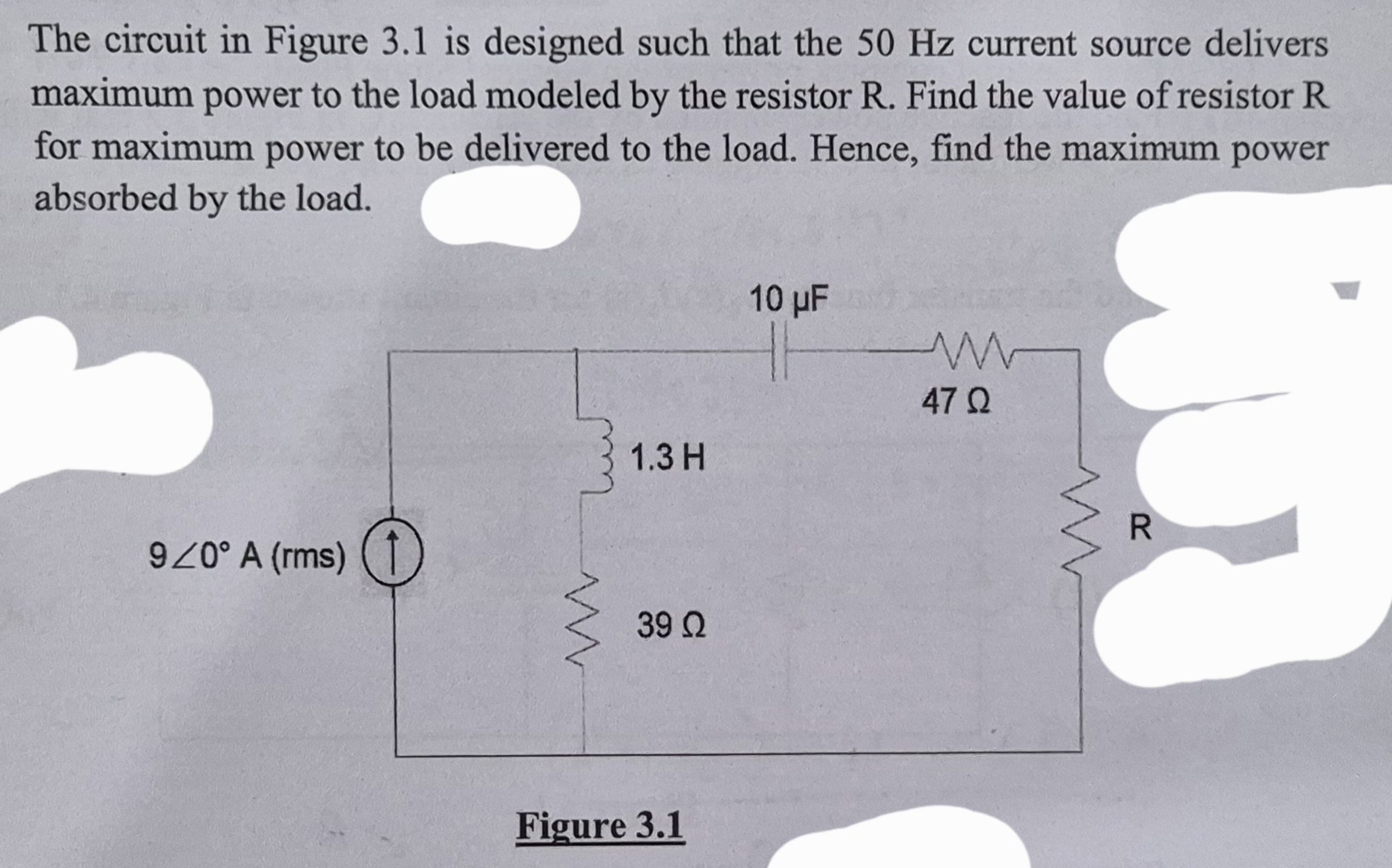 Solved The circuit in Figure 3.1 ﻿is designed such that the | Chegg.com