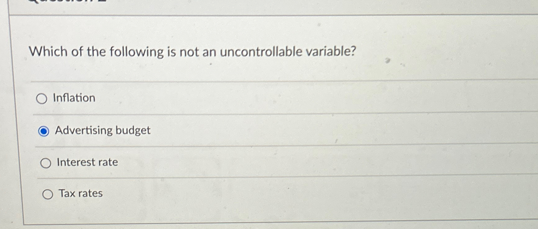 Solved Which of the following is not an uncontrollable | Chegg.com
