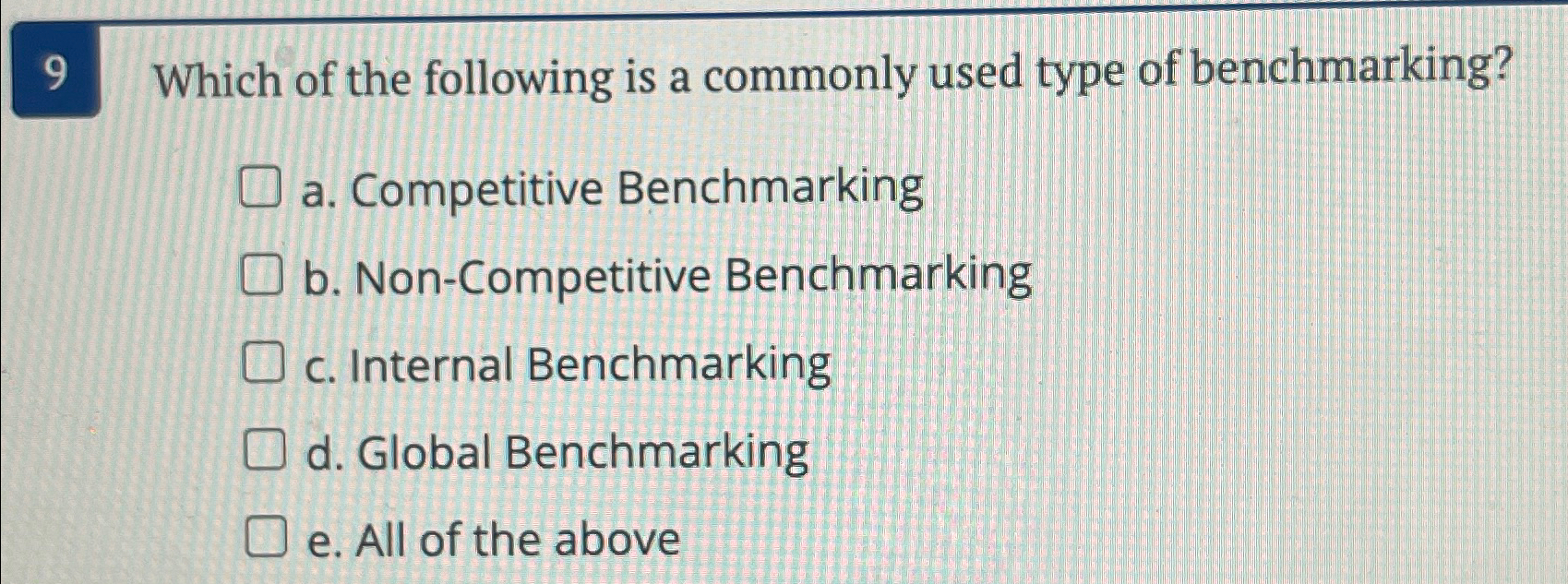 Solved 9 ﻿Which of the following is a commonly used type of | Chegg.com