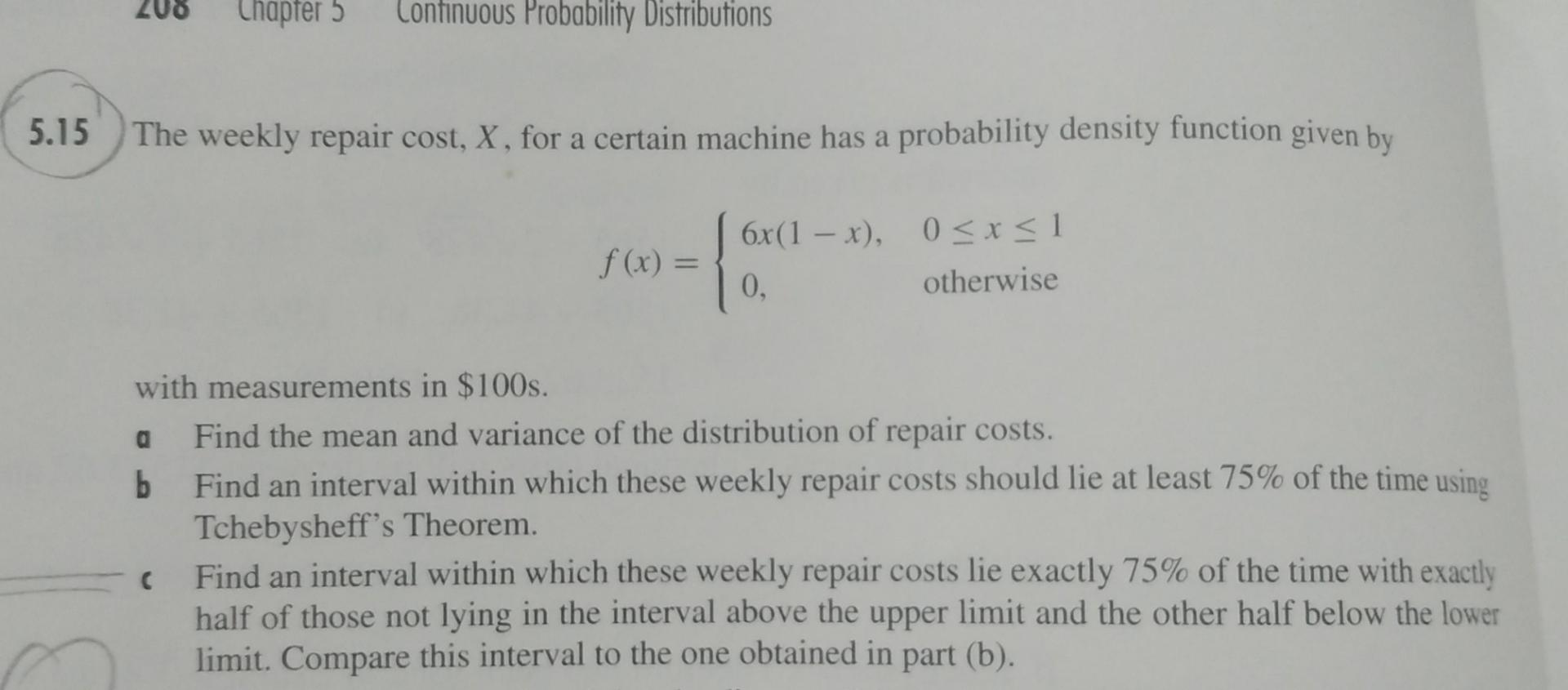 Solved 208 Chapter 5 Continuous Probability Distributions | Chegg.com