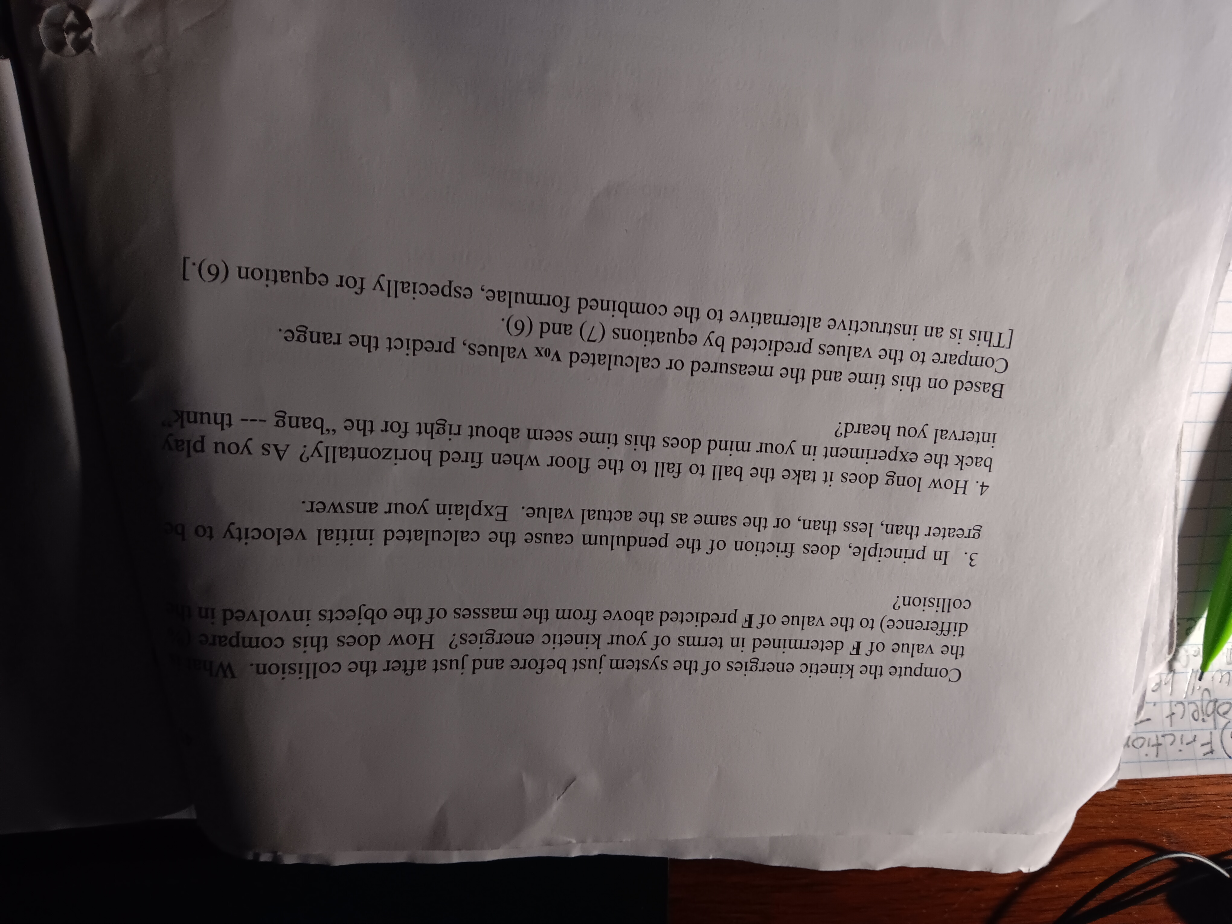 Solved Compute the kinetic energies of ﻿the system just | Chegg.com