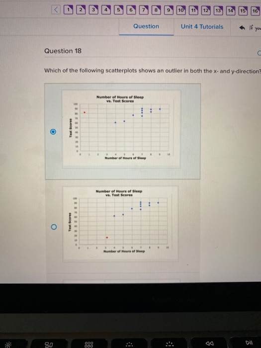 Solved which of the following scatterplots shows an outlier | Chegg.com