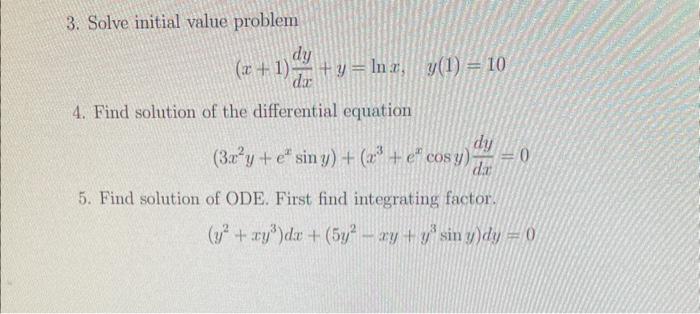 Solved 3. Solve initial value problem | Chegg.com