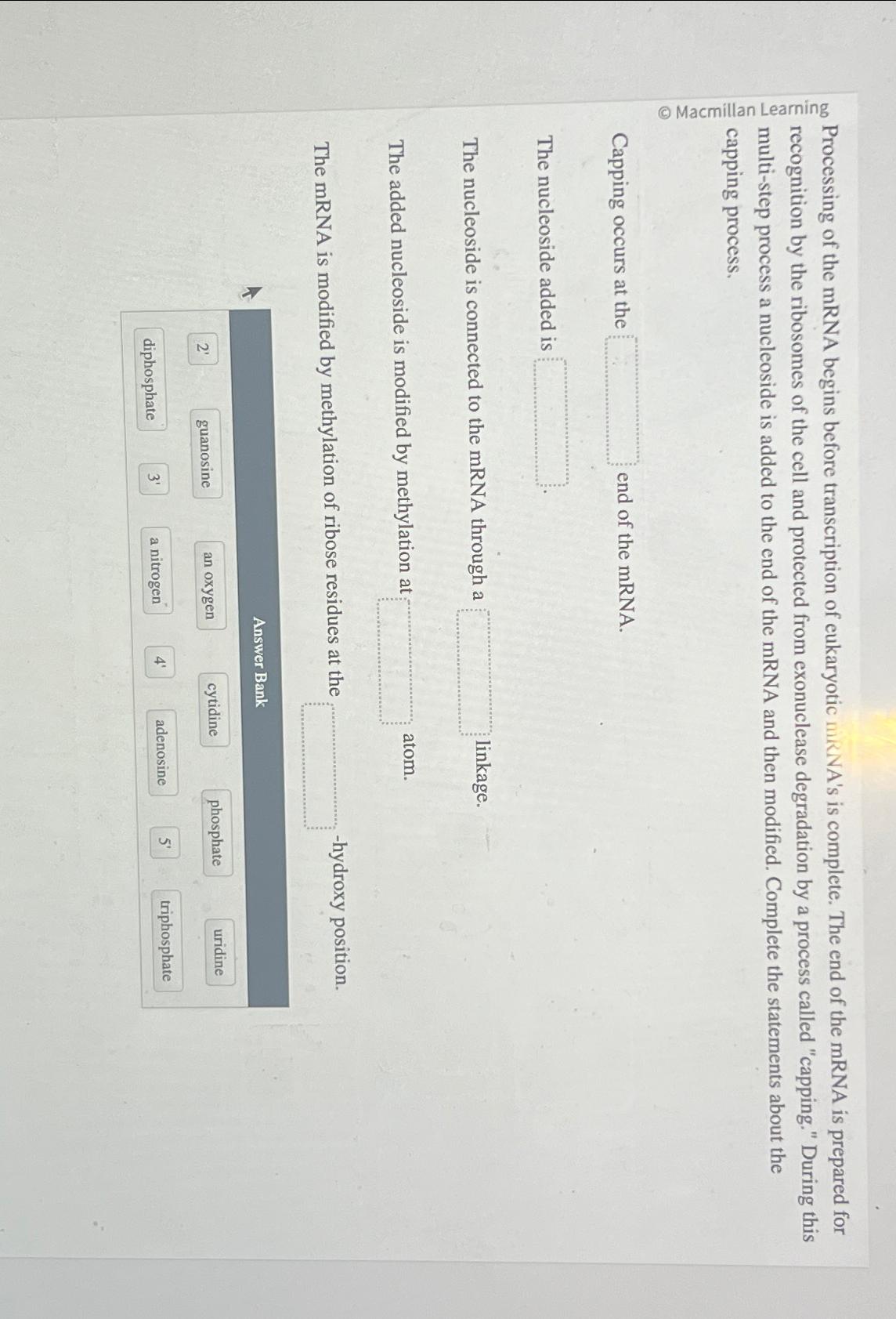 Solved Processing of the mRNA begins before transcription of | Chegg.com