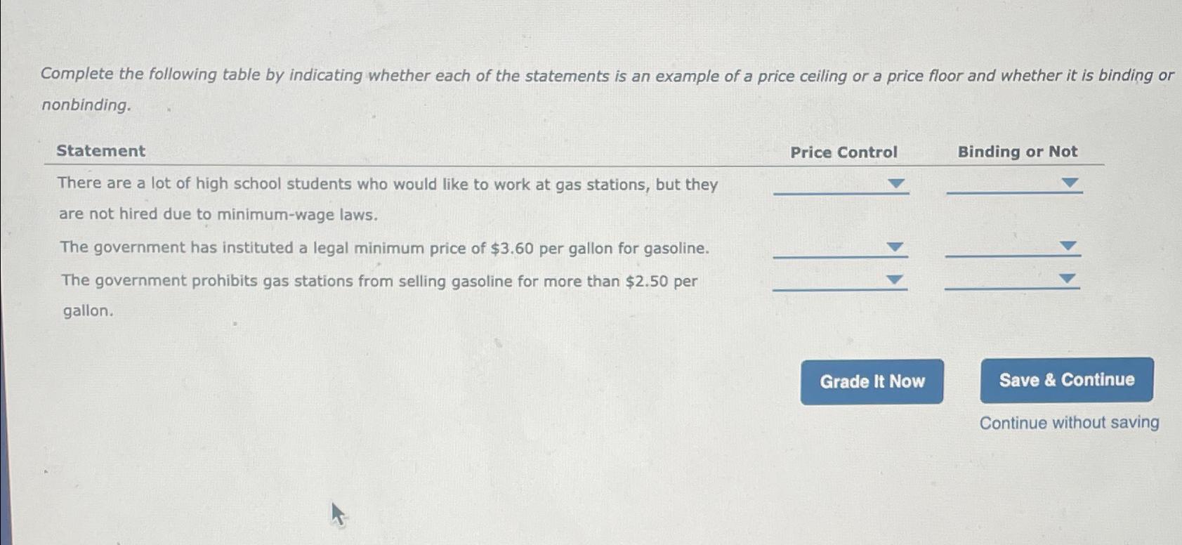 Solved Complete the following table by indicating whether | Chegg.com