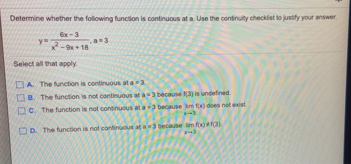 Solved Determine whether the following function is | Chegg.com