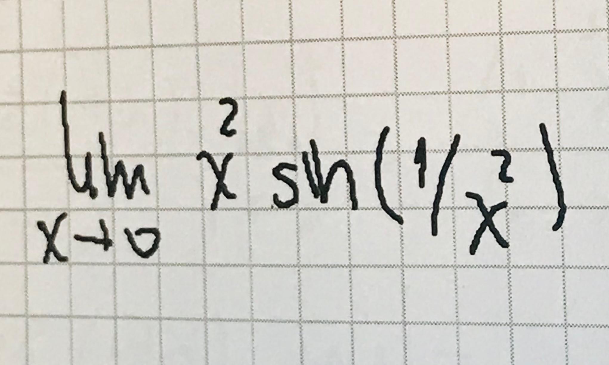 Solved limx→0x2sin(1x2) | Chegg.com