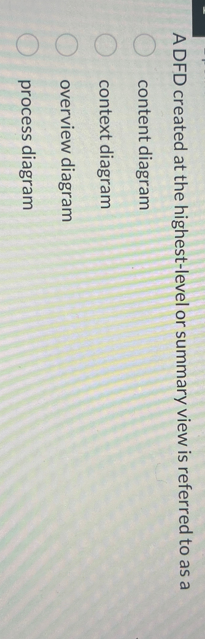 Solved ADFD created at the highest-level or summary view is | Chegg.com