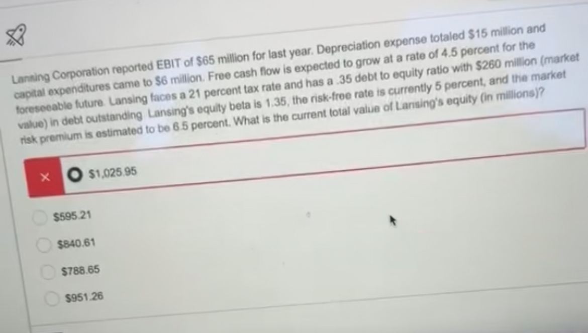 Solved Lanking Corporation reported EBIT of $65 ﻿million for | Chegg.com