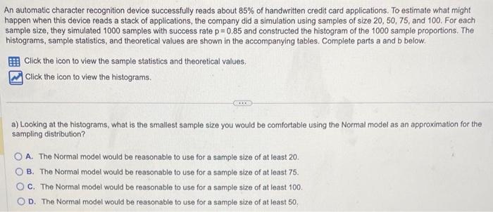 Solved An automatic character recognition device | Chegg.com