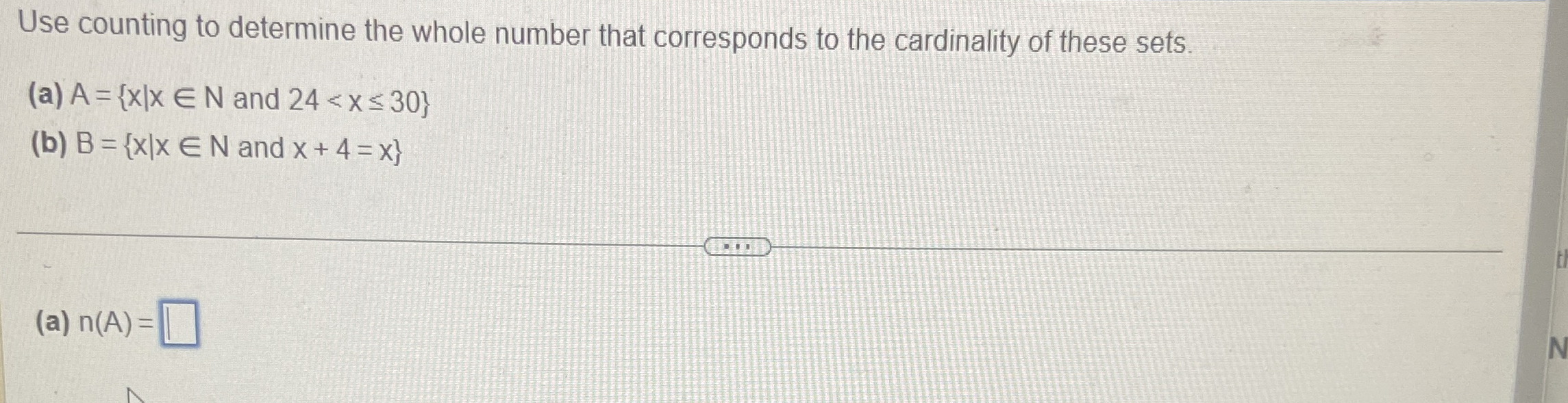 Solved Use counting to determine the whole number that | Chegg.com