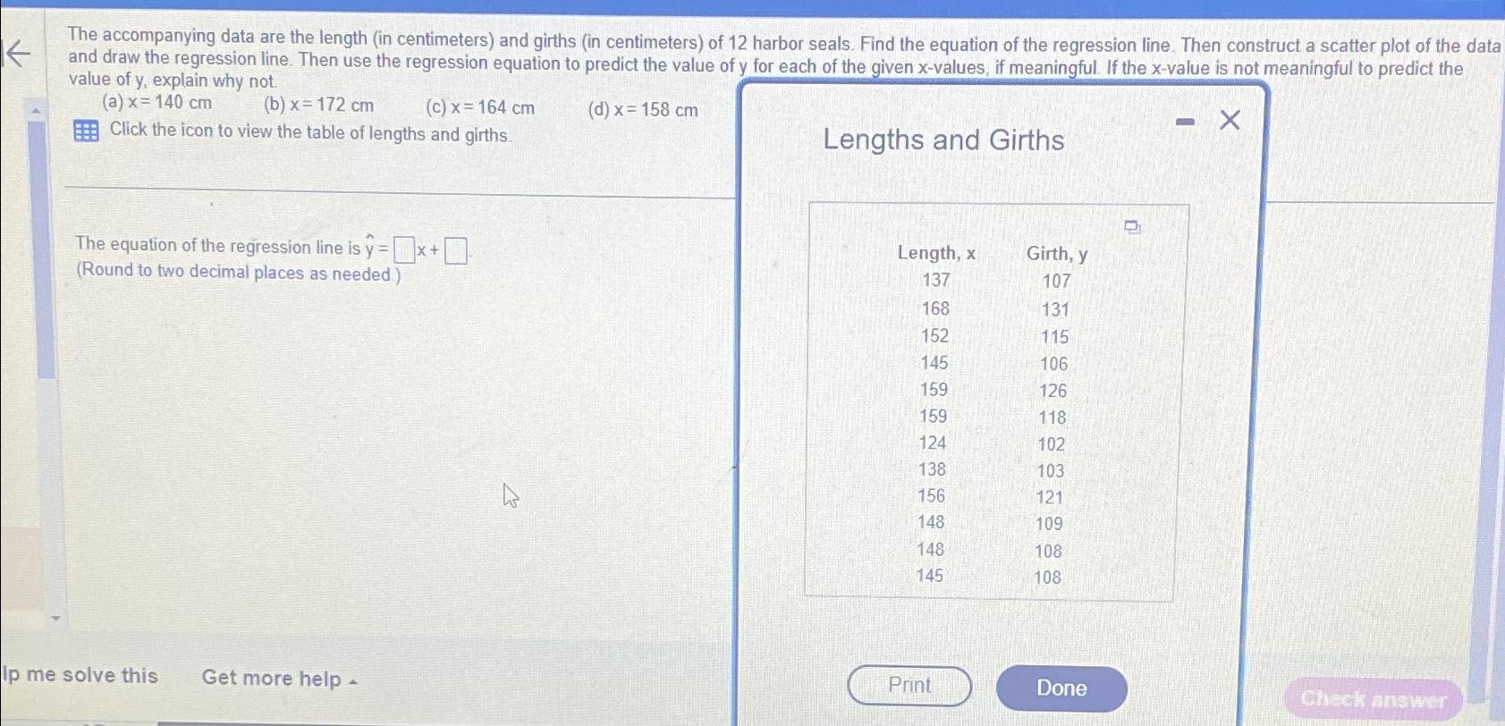 Solved The accompanying data are the length (in centimeters) | Chegg.com
