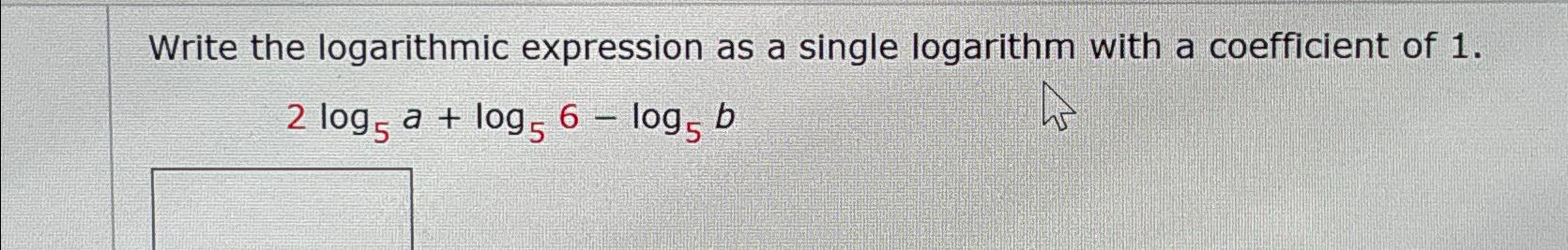 Solved Write the logarithmic expression as a single | Chegg.com