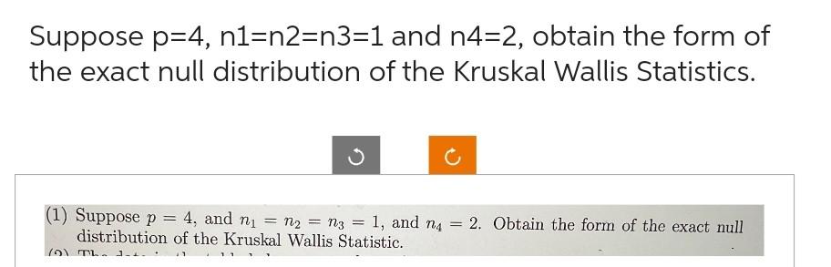 Solved Suppose p=4,n1=n2=n3=1 and n4=2, obtain the form of | Chegg.com